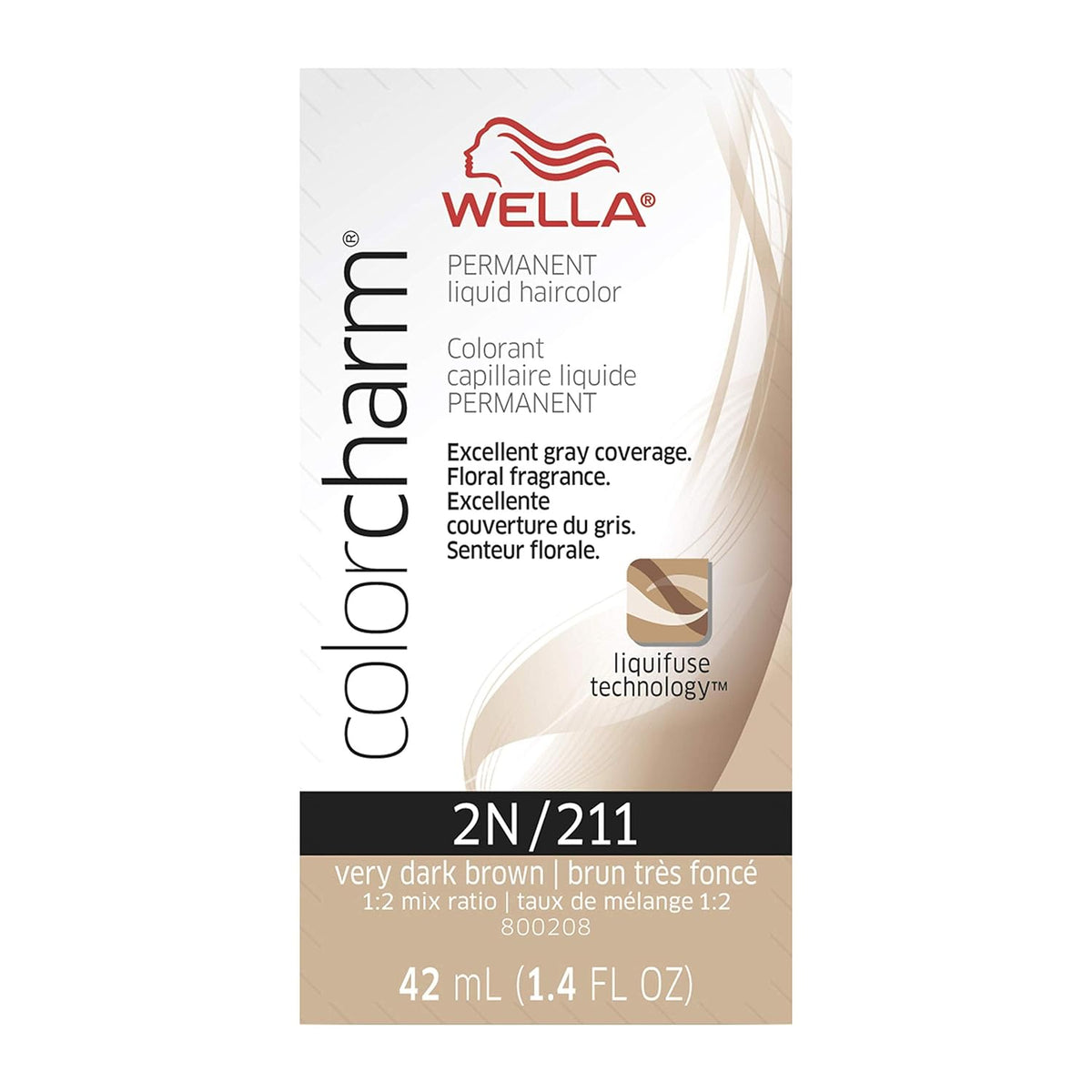 Wella ColorCharm Permanent Liquid Hair Color 42 ml / 1.4 oz - 2N / 211 ...