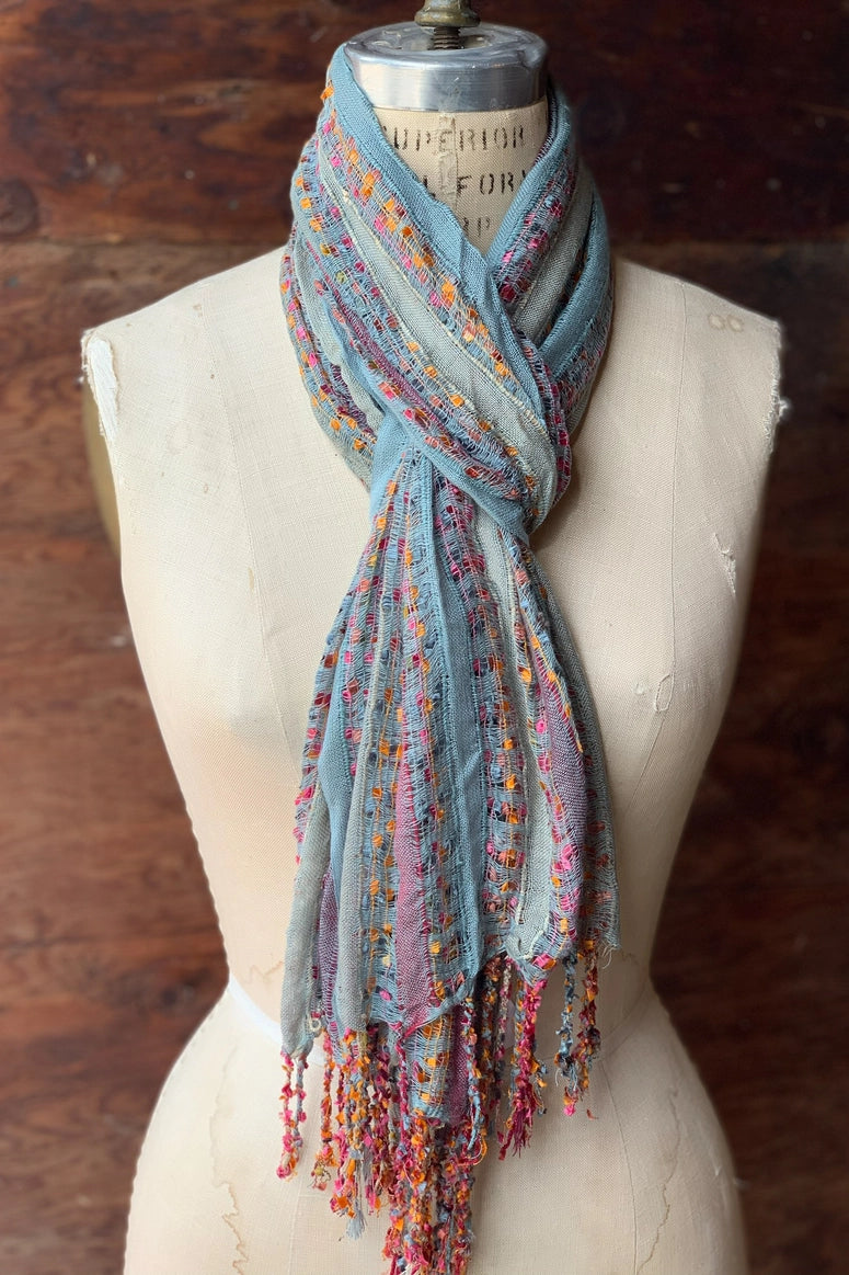 Dolma Pema Rayon Scarf - Grey / Pink – Hermosa Beauty