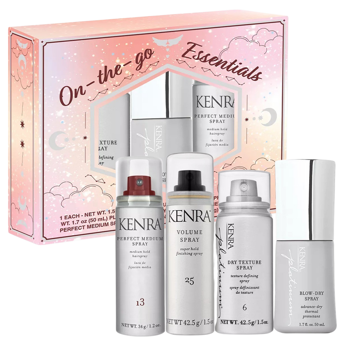 Kenra On-The-Go Essentials Travel Holiday Gift Kit (Travel Size ...