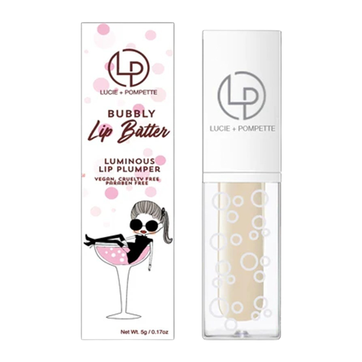 Lucie + Pompette Bubbly Lip Batter Luminous Lip Plumper - Adore (Gold ...