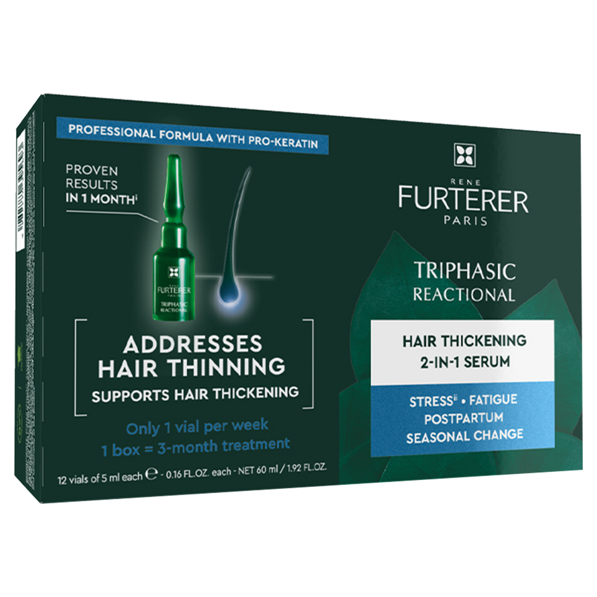 Rene Furterer TRIPHASIC REACTIONAL Hair Thickening 2-In-1 Serum 12 Via ...
