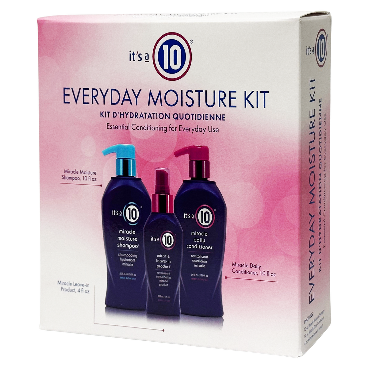 It's A 10 Everyday Moisture Holiday Kit | Miracle Moisture Shampoo, Da ...